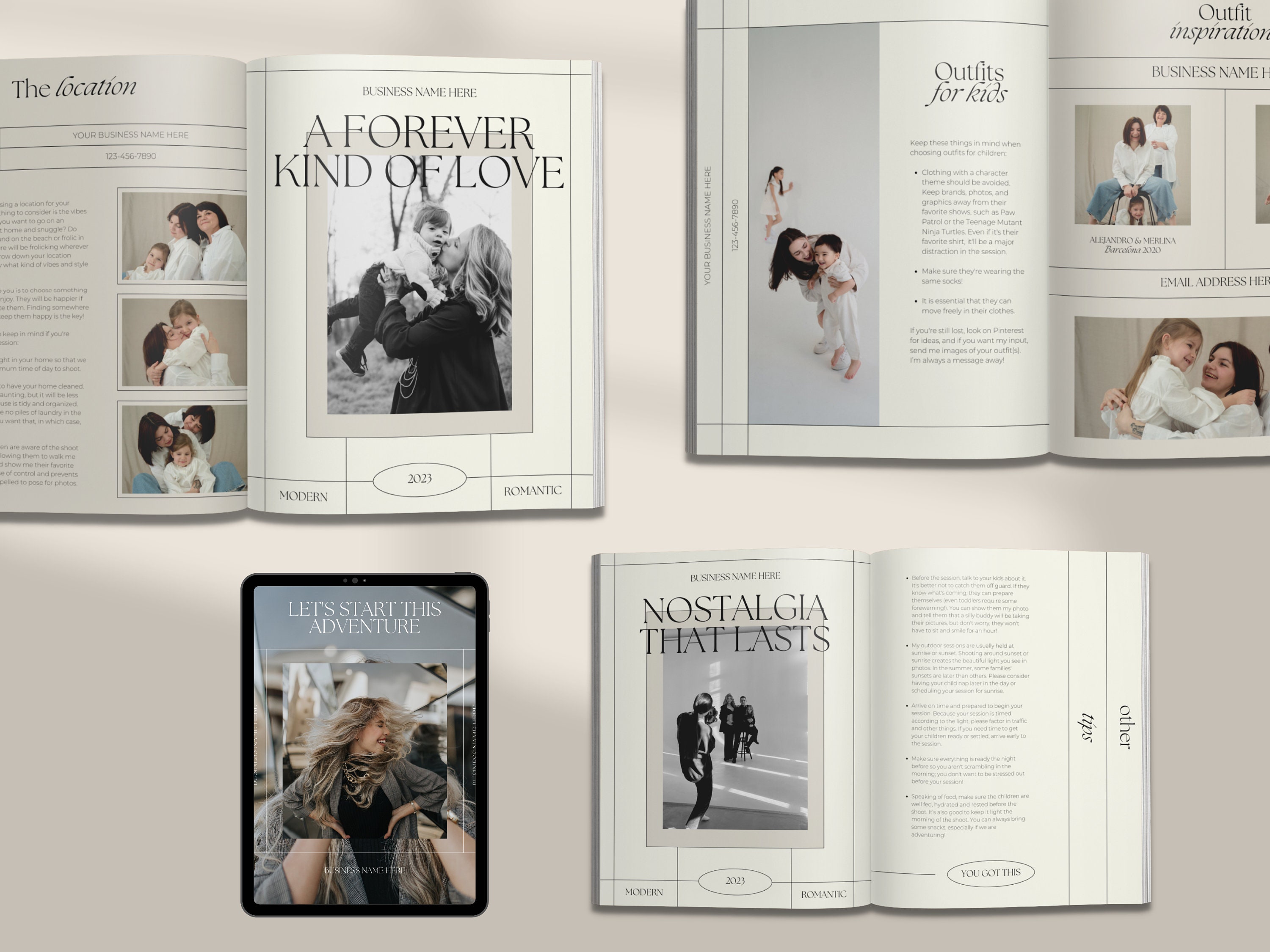 CANVA Modern Family Session Client Guide With Content, Pre-written ...