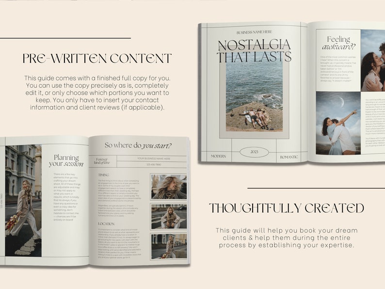 CANVA Modern Client Engagement Session Style Guide With Content, Pre ...