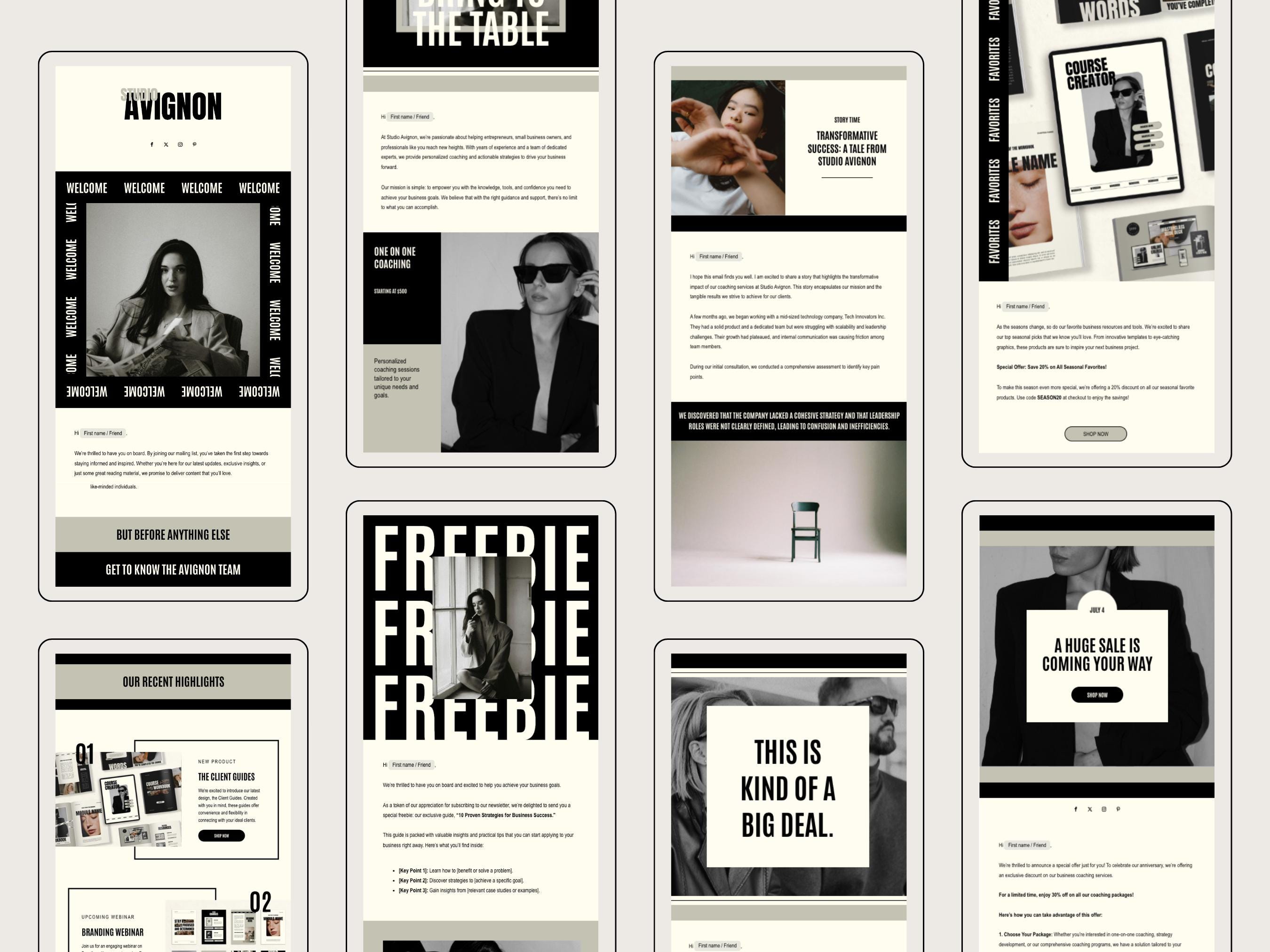 Flodesk Email Marketing Templates, Modern Editorial Newsletter Template ...