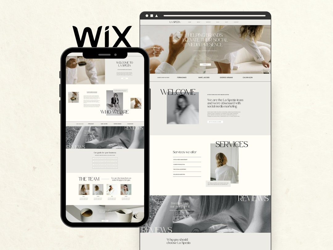 Wix Website Template for Social Media Manager Agency Small Businesses ...