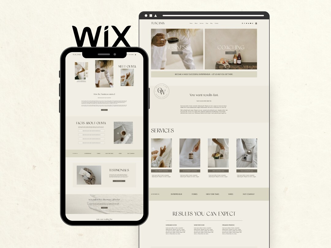 Wix Website Template for Business Coach, Social Media Manager, Small ...