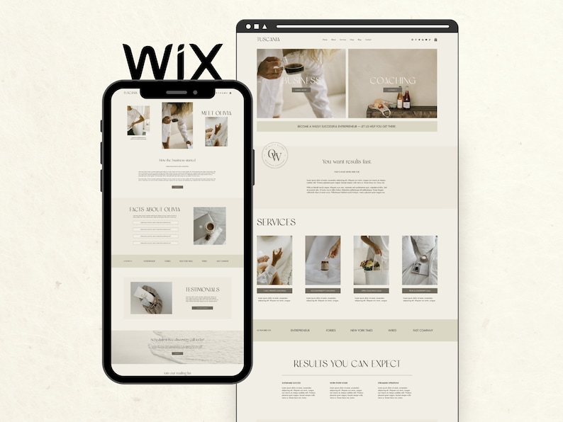 Wix Website Template for Business Coach, Social Media Manager, Small ...