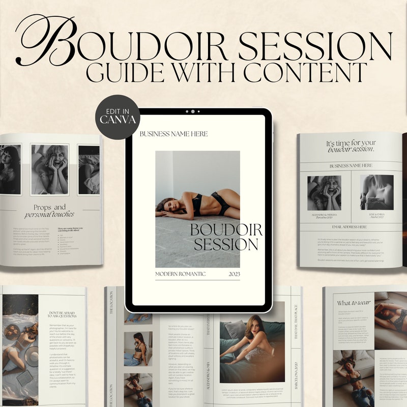 Boudoir Book Templates - Etsy