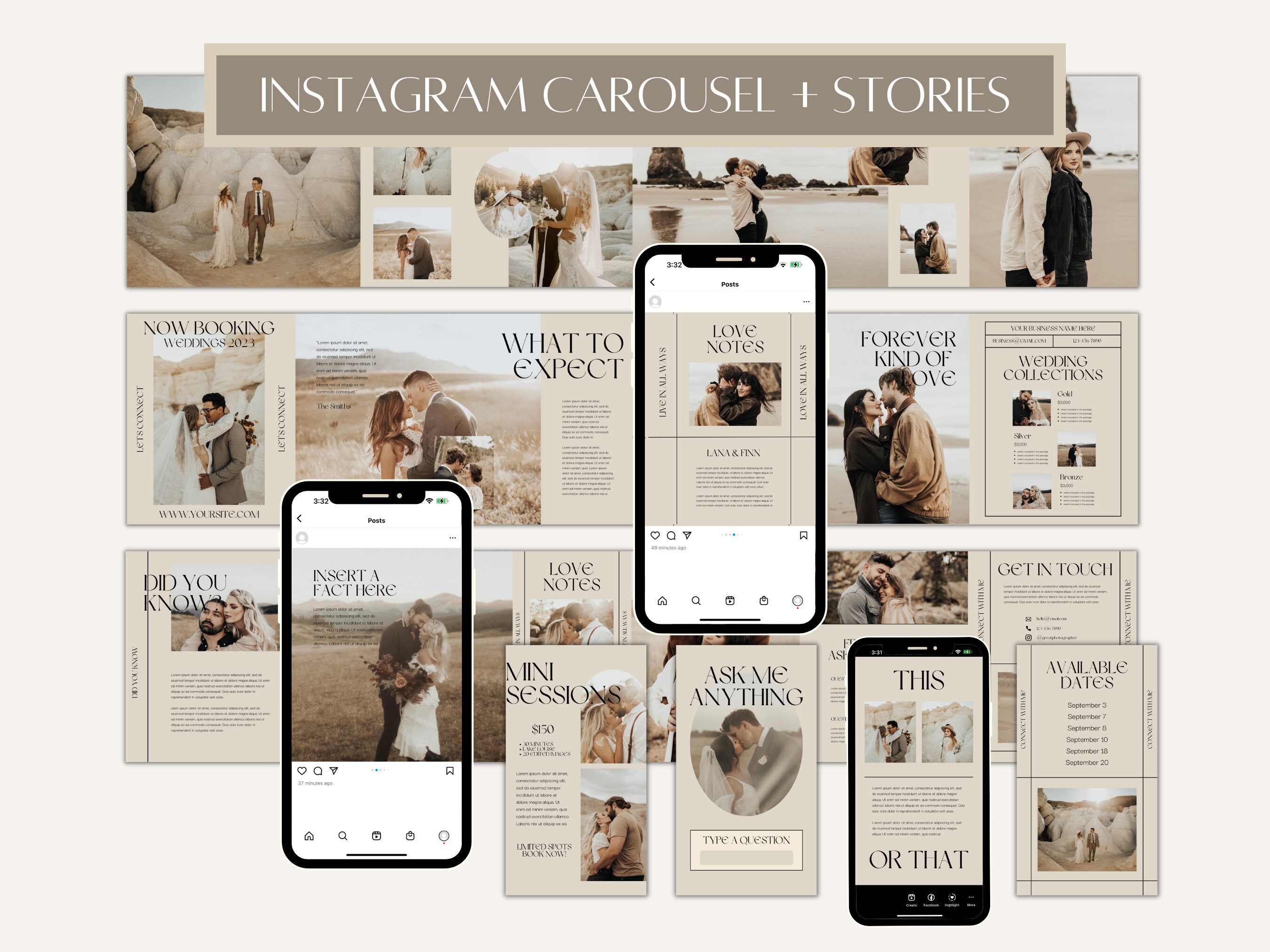 CANVA Modern Instagram Bundle Pack for Photographer IG Post - Etsy