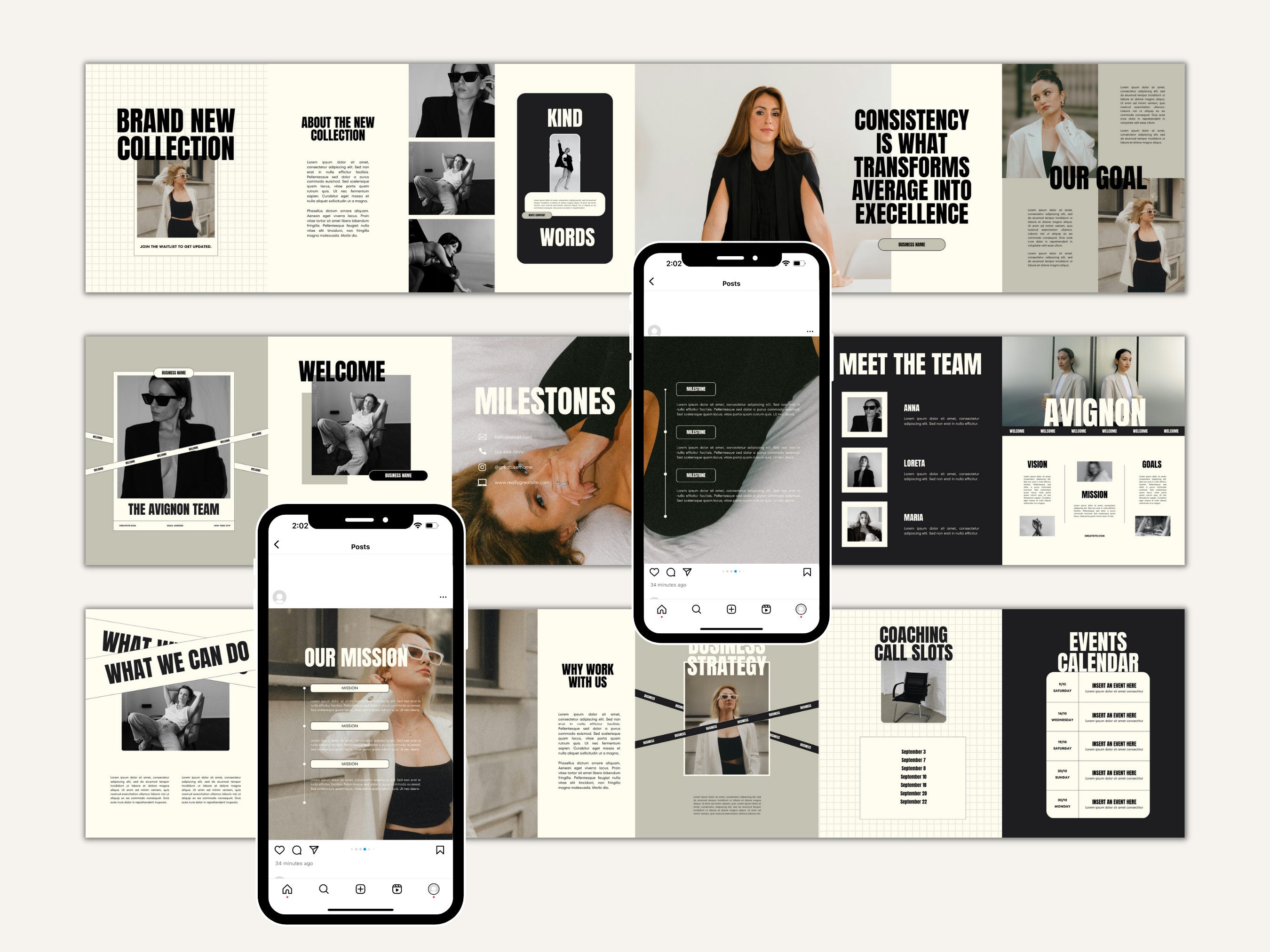 CANVA Modern Instagram Post Carousel, Editable IG Template Small ...