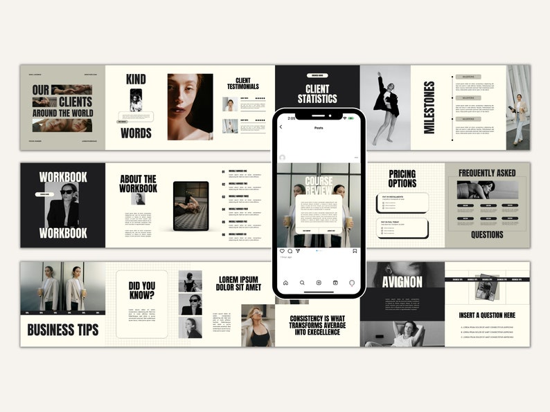 CANVA Modern Instagram Post Carousel, Editable IG Template Small ...
