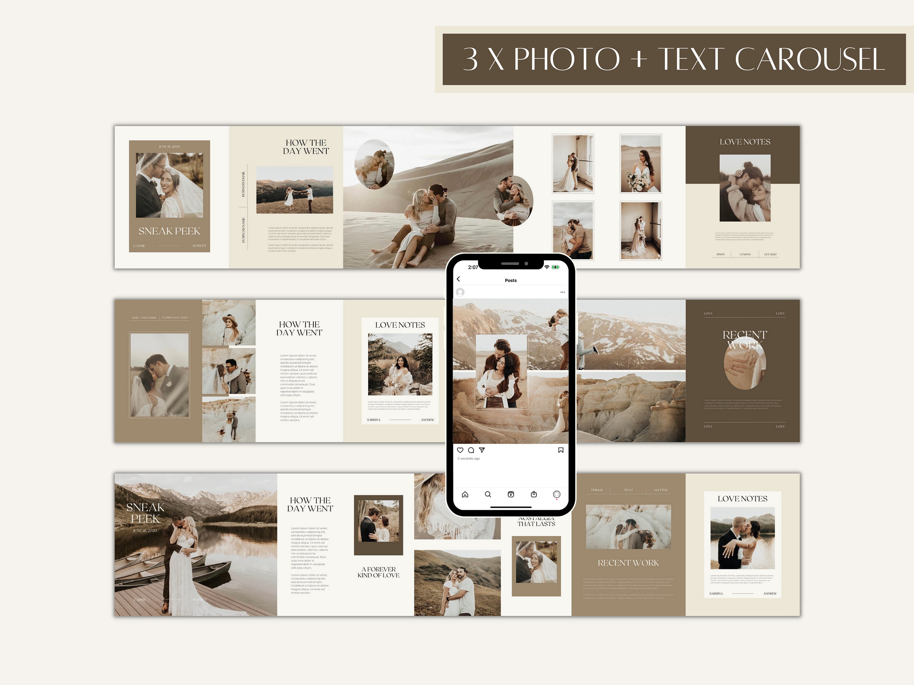 CANVA Modern Instagram Post Carousel, Editable IG Templates ...
