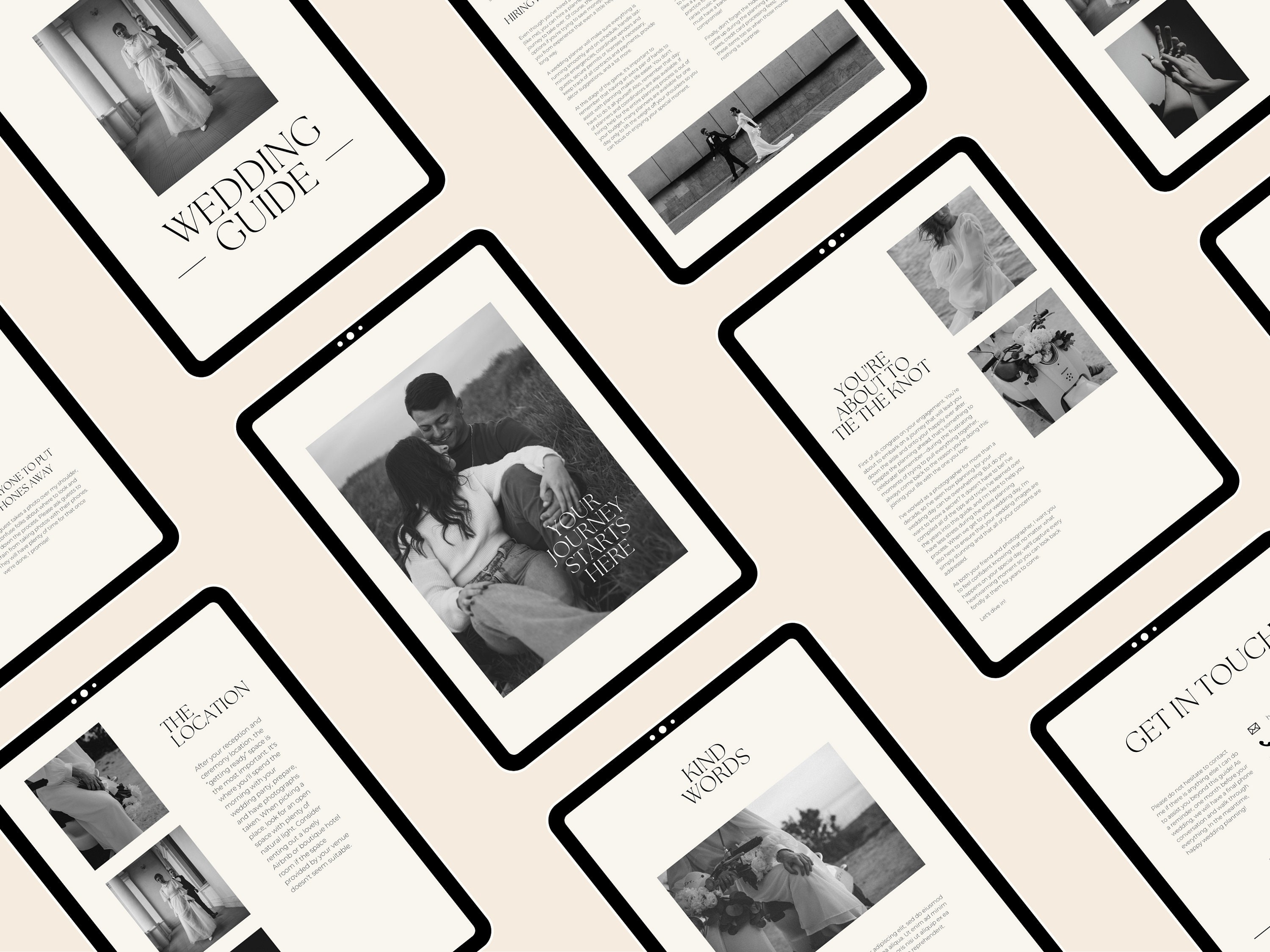 CANVA Modern Minimalist Wedding Photography Client Guide With Content ...