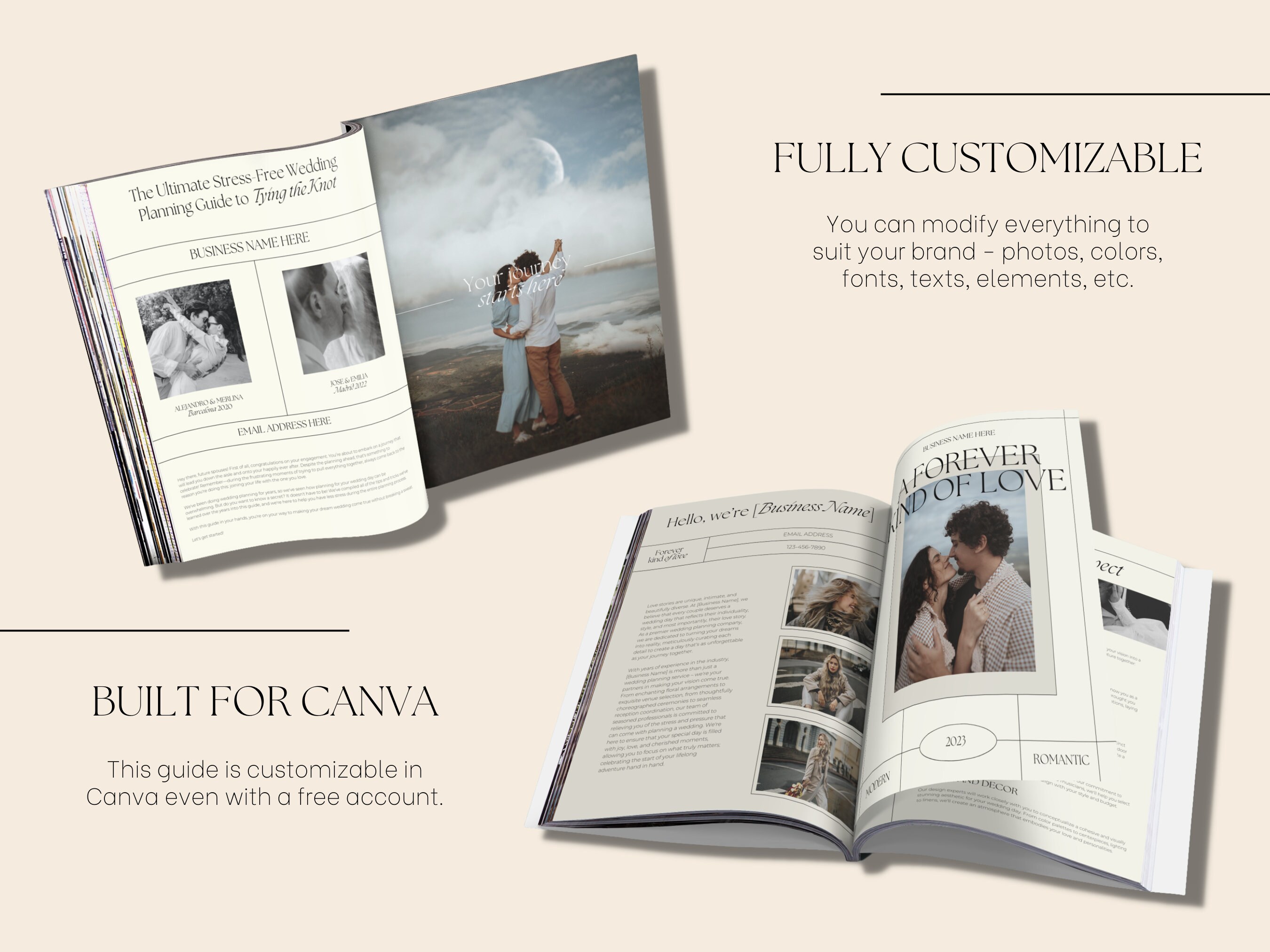 CANVA Modern Wedding Planner Client Pricing Guide With Content, Pre ...