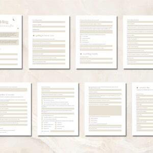 Wedding Photography Client Questionnaire Form, Canva Boho Editable ...