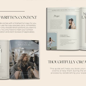 CANVA Modern Senior Session Guide With Content, Pre-written Welcome ...