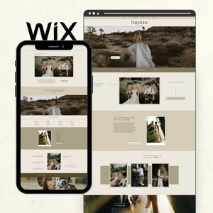Wix Website Template for Wedding Photographer, Modern Editorial Website ...