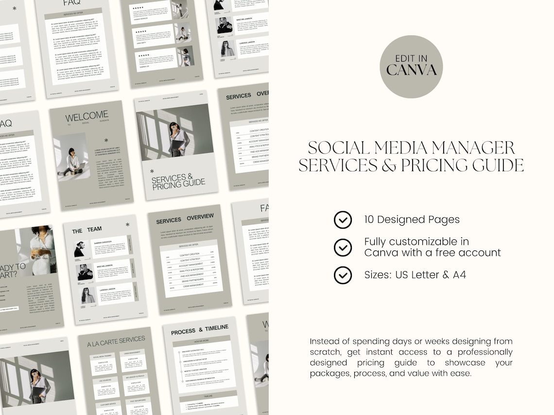 Social Media Manager Pricing Guide, SMM Services Pricing List, Social ...