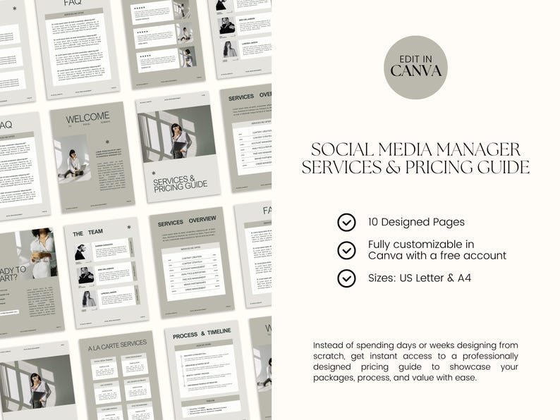 Social Media Manager Pricing Guide, SMM Services Pricing List, Social ...