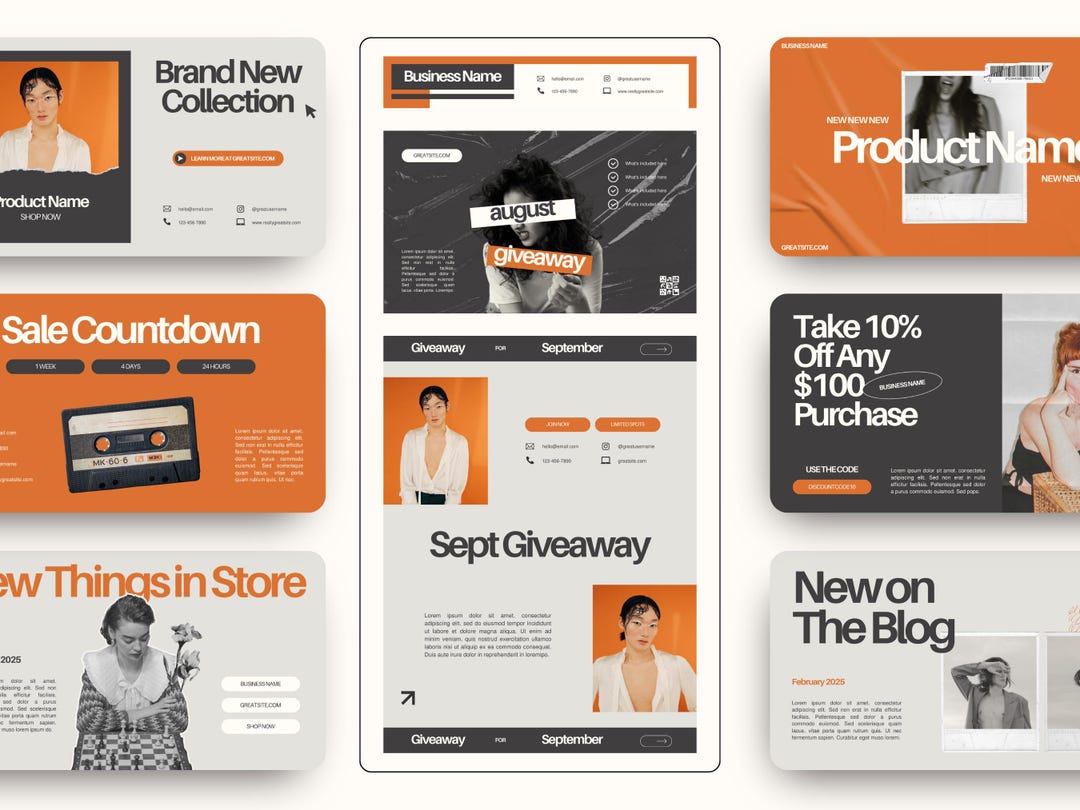 Email Marketing Templates Canva, Modern Editorial Newsletter Template ...