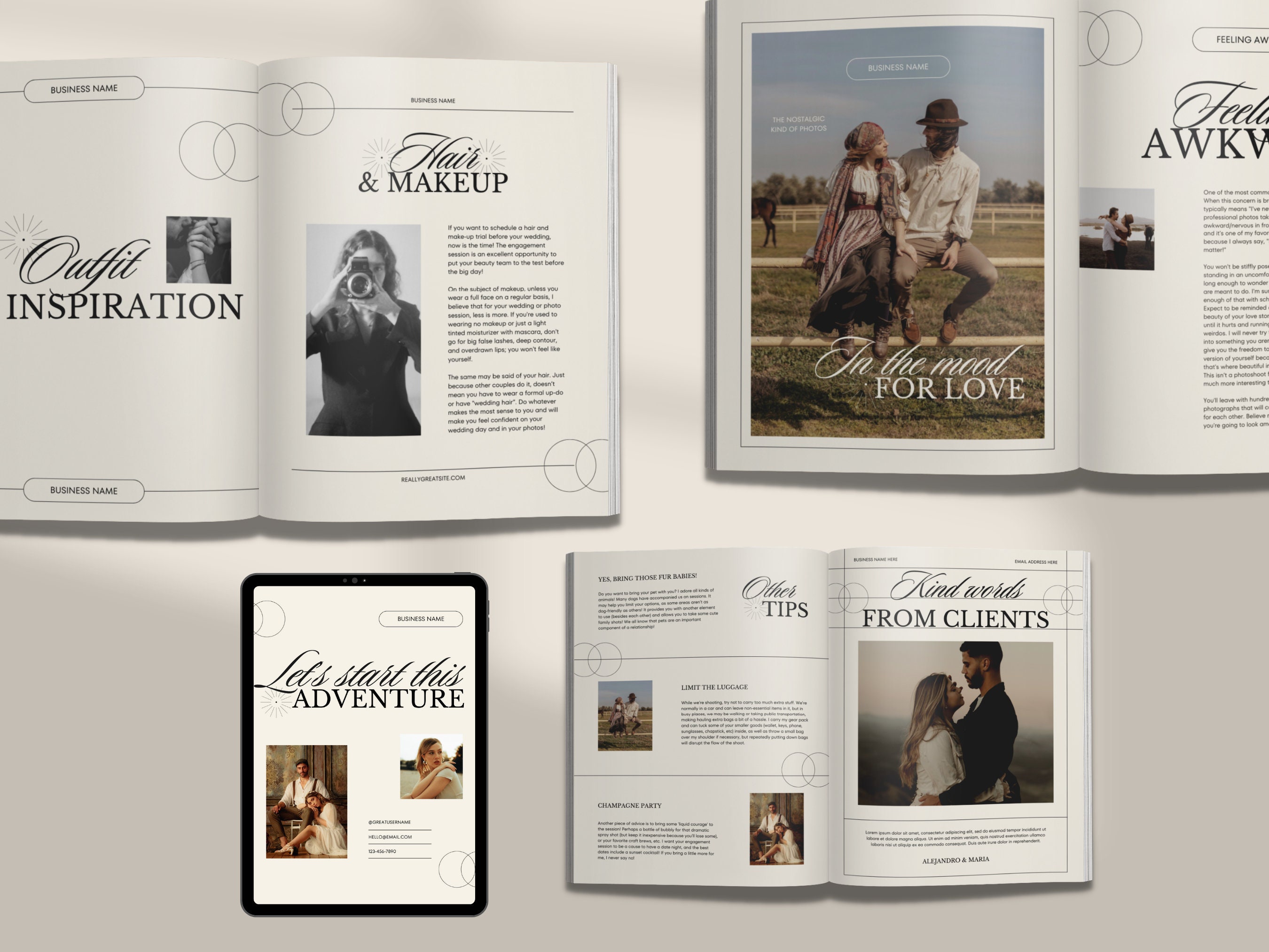 CANVA Modern Client Engagement Session Style Guide With Content, Pre ...