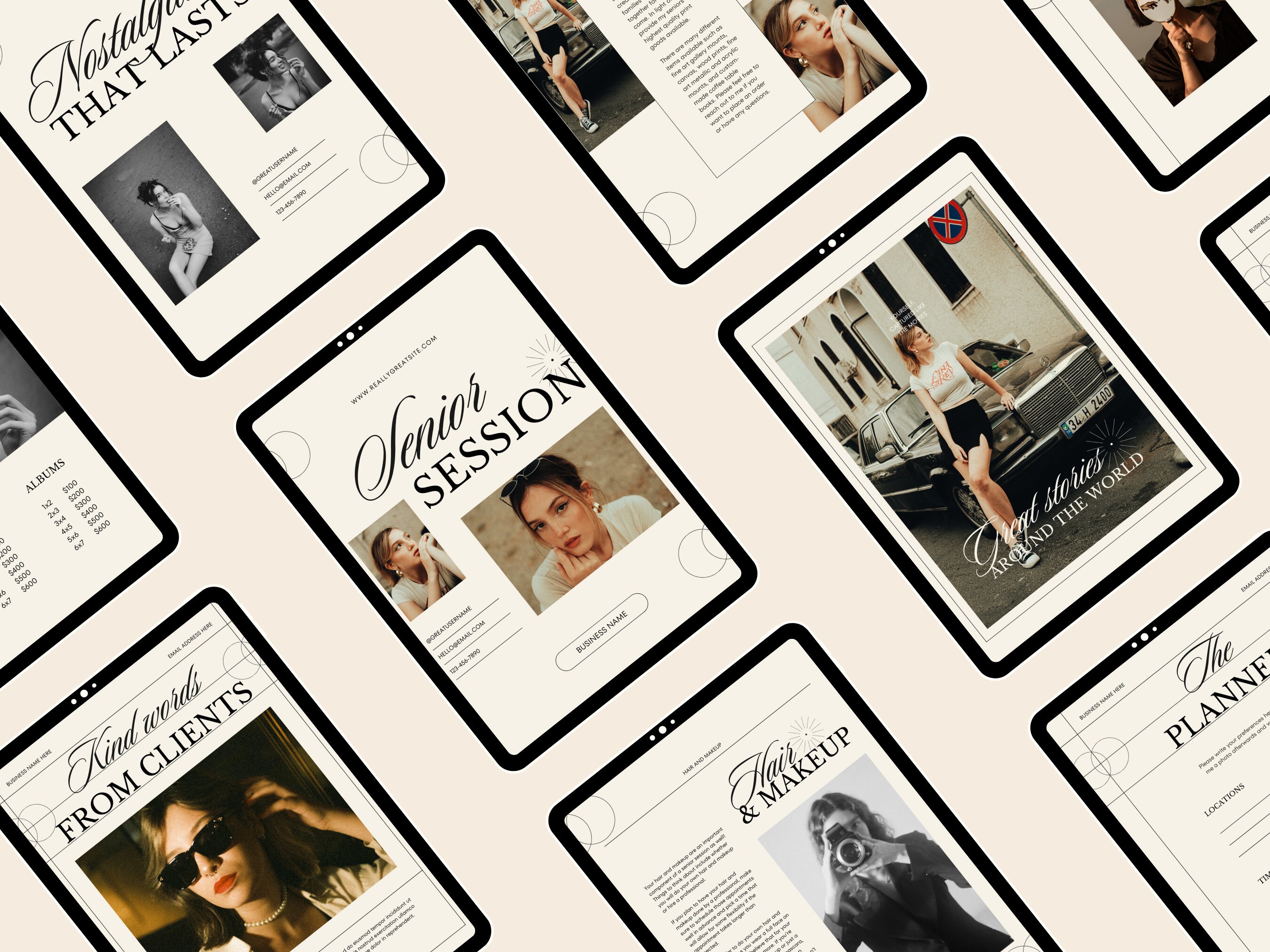 CANVA Modern Senior Session Guide With Content, Pre-written Welcome ...