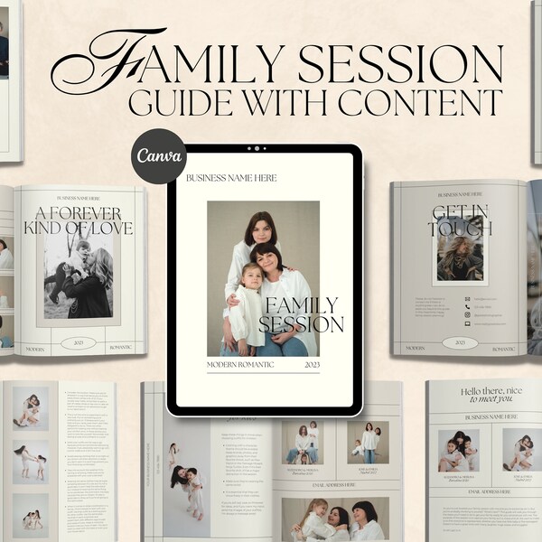 Canva Family Photo Template - Etsy