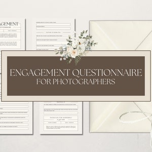 Engagement Session Photography Client Questionnaire Form, Canva Modern ...