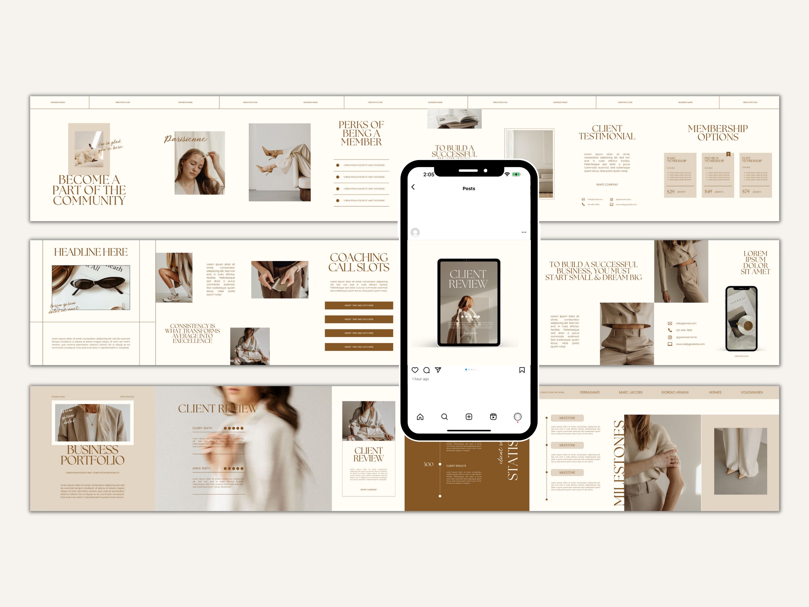 CANVA Boho Instagram Post Carousel, Editable IG Template Small Business ...