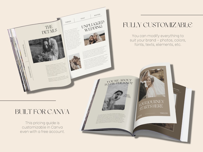 CANVA Modern Wedding Photography Client Guide With Content - Etsy
