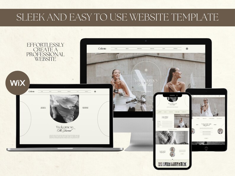 Wix Website Template for Fine Art Wedding Photographer, Modern ...