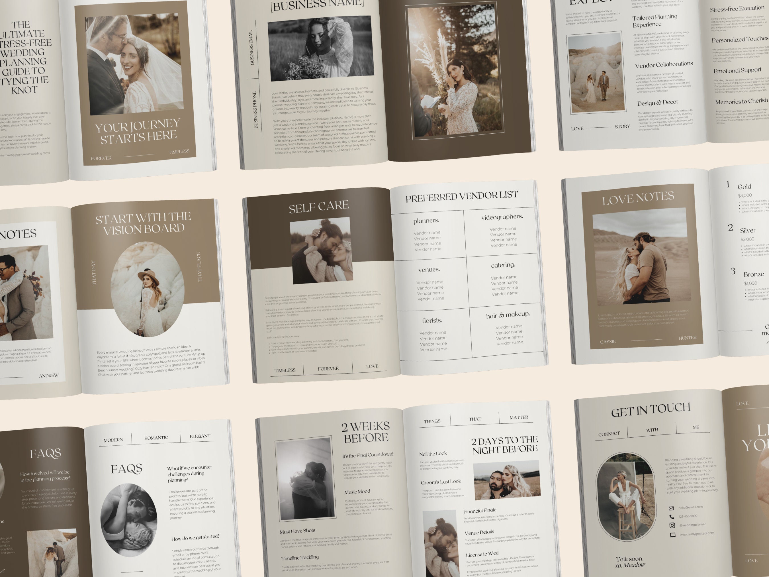 CANVA Modern Wedding Planner Client Pricing Guide With Content, Pre ...