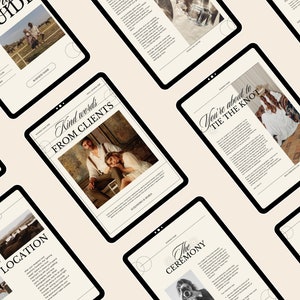 CANVA Modern Aesthetic Wedding Photography Client Guide With Content ...