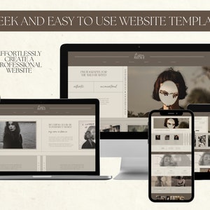 Wix Website Template for Wedding Photographer, Modern Luxe Brown ...