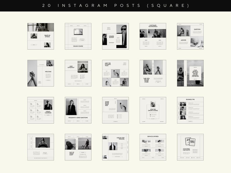 Canva Modern Instagram Stories and Posts Bundle, Editable Templates ...