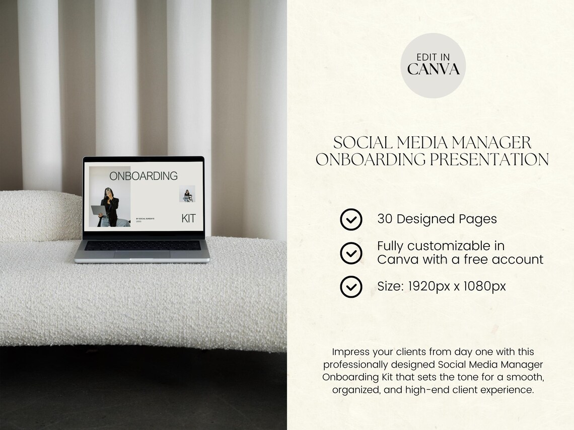 Virtual Assistant Onboarding Kit, Canva Client Welcome Guide Packet, VA ...