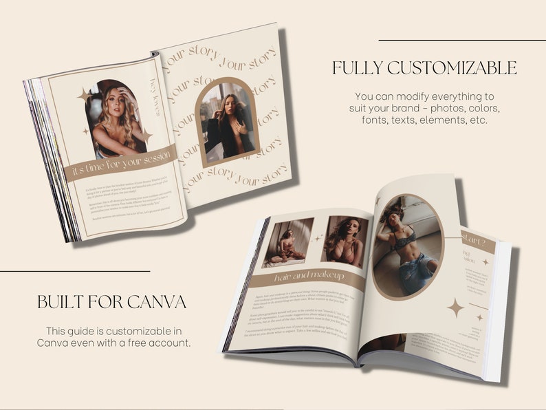 CANVA Boho Boudoir Session Client Guide With Content, Pre-written ...