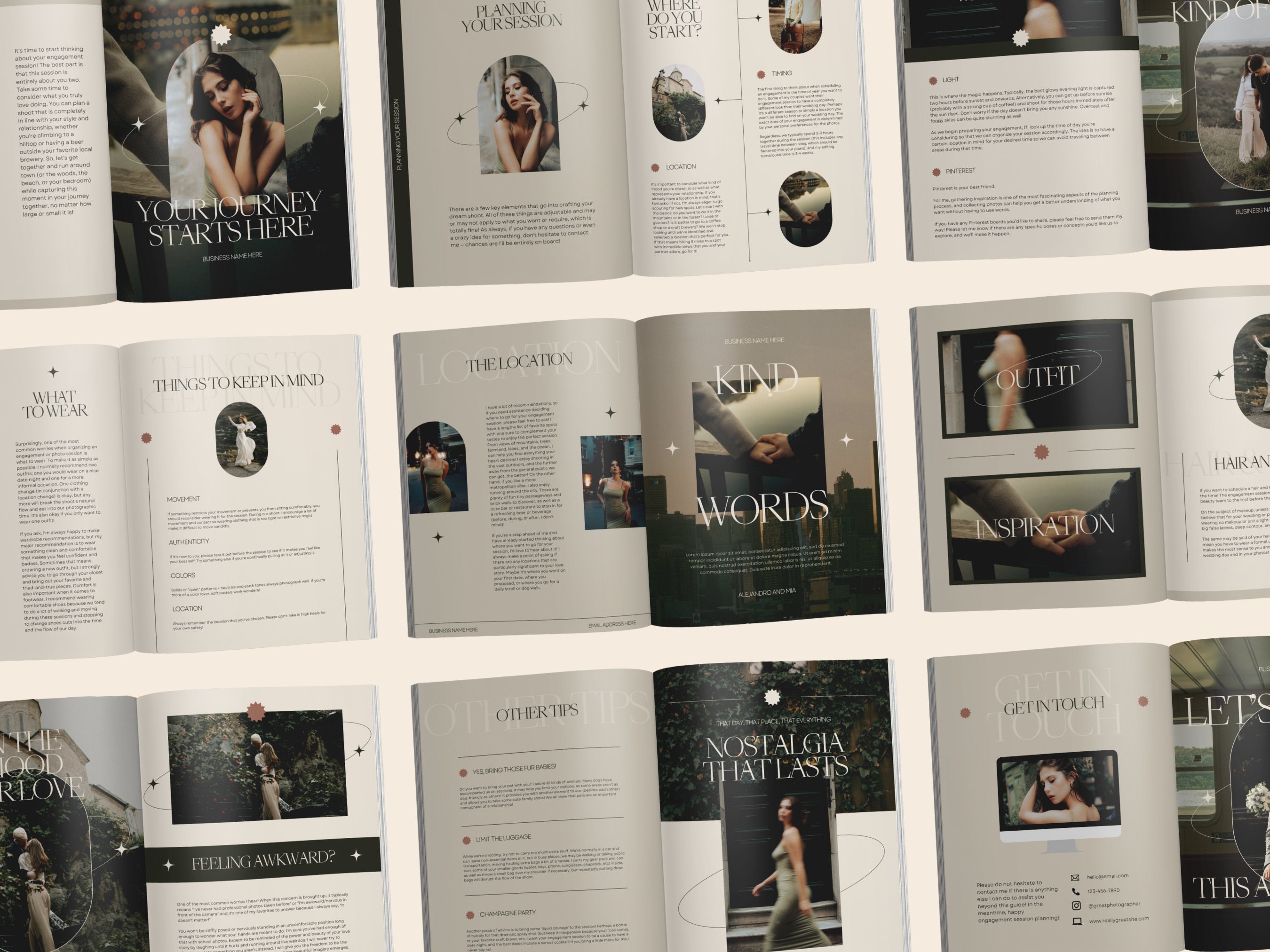 CANVA Modern Client Engagement Session Style Guide With Content, Pre ...