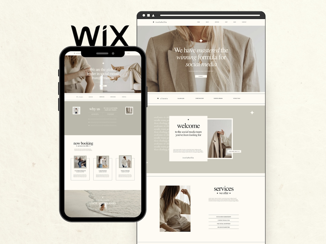 Wix Website Template for Social Media Manager Agency Small Businesses ...