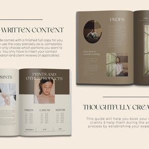 CANVA Modern Senior Session Guide With Content, Pre-written Welcome ...