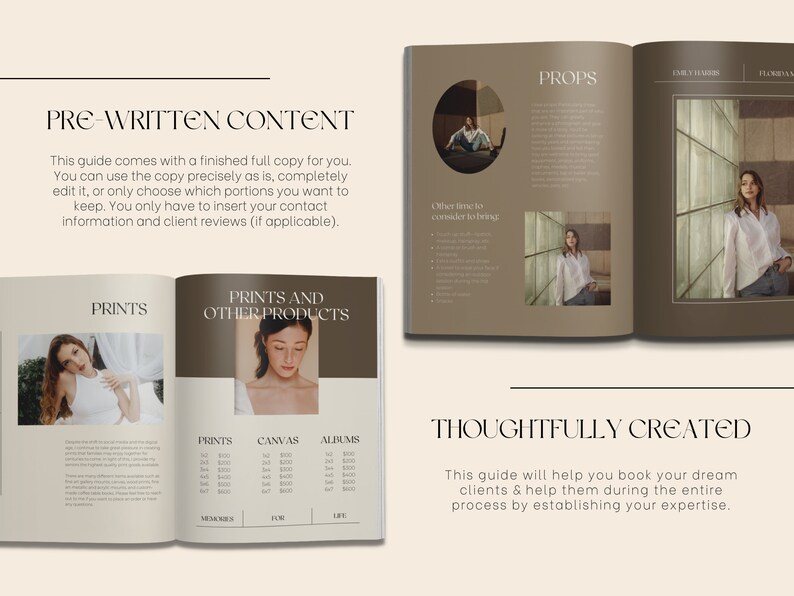 CANVA Modern Senior Session Guide With Content, Pre-written Welcome ...