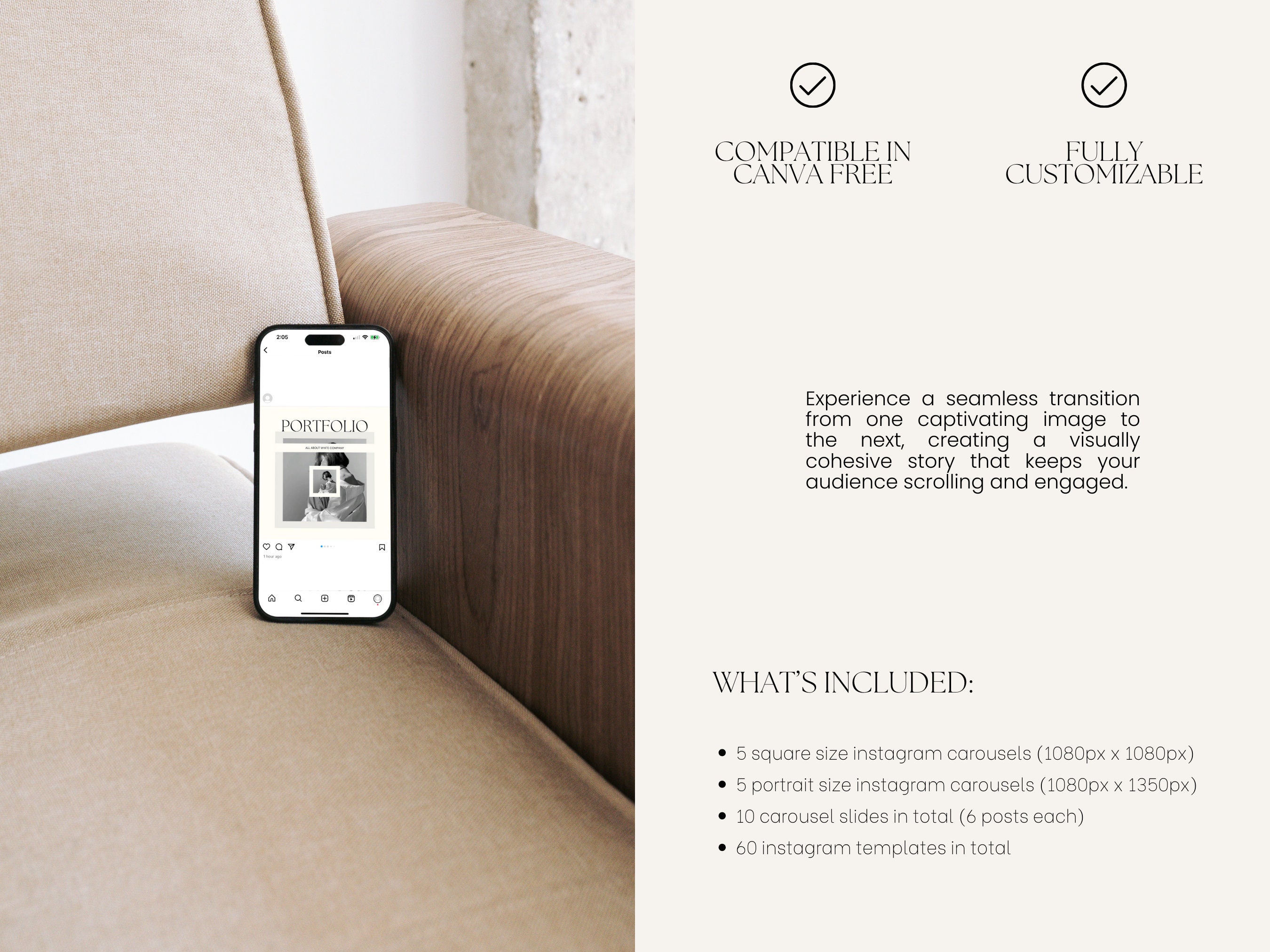 CANVA Modern Instagram Post Carousel, Editable IG Template Small ...