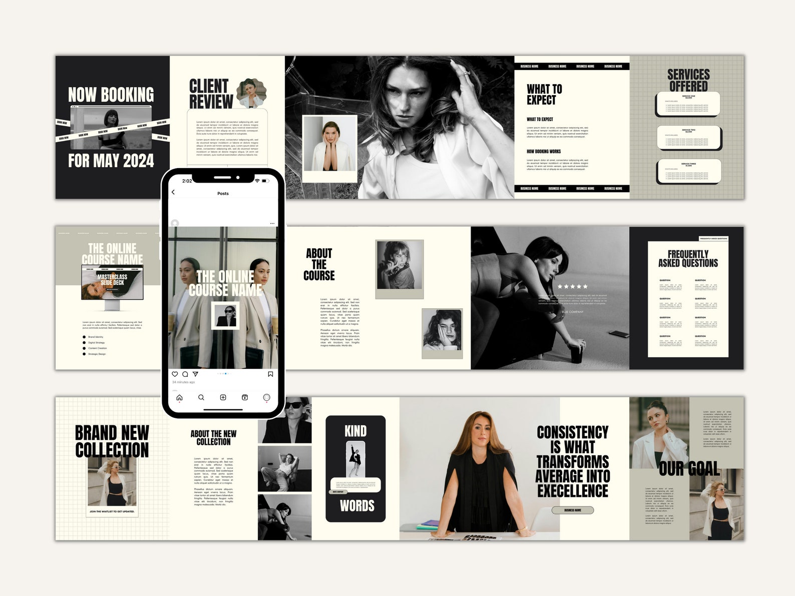 CANVA Modern Instagram Post Carousel, Editable IG Template Small ...