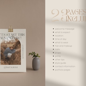 CANVA Modern Senior Session Guide With Content, Pre-written Welcome ...