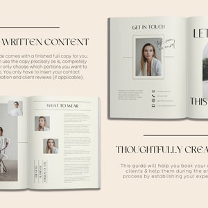 CANVA Modern Senior Session Guide With Content, Pre-written Welcome ...