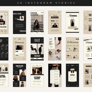 Canva Modern Instagram Stories and Posts Bundle, Editable Templates ...