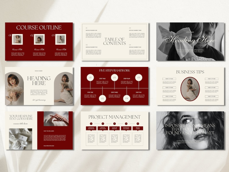 CANVA Business Life Coach Masterclass Template, Webinar Presentation, Online Course Creation ...