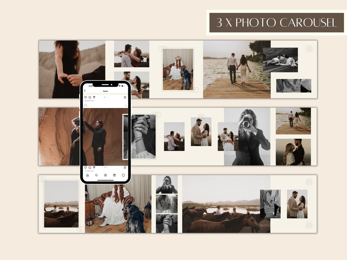 CANVA Modern Instagram Post Carousel, Editable IG Templates ...