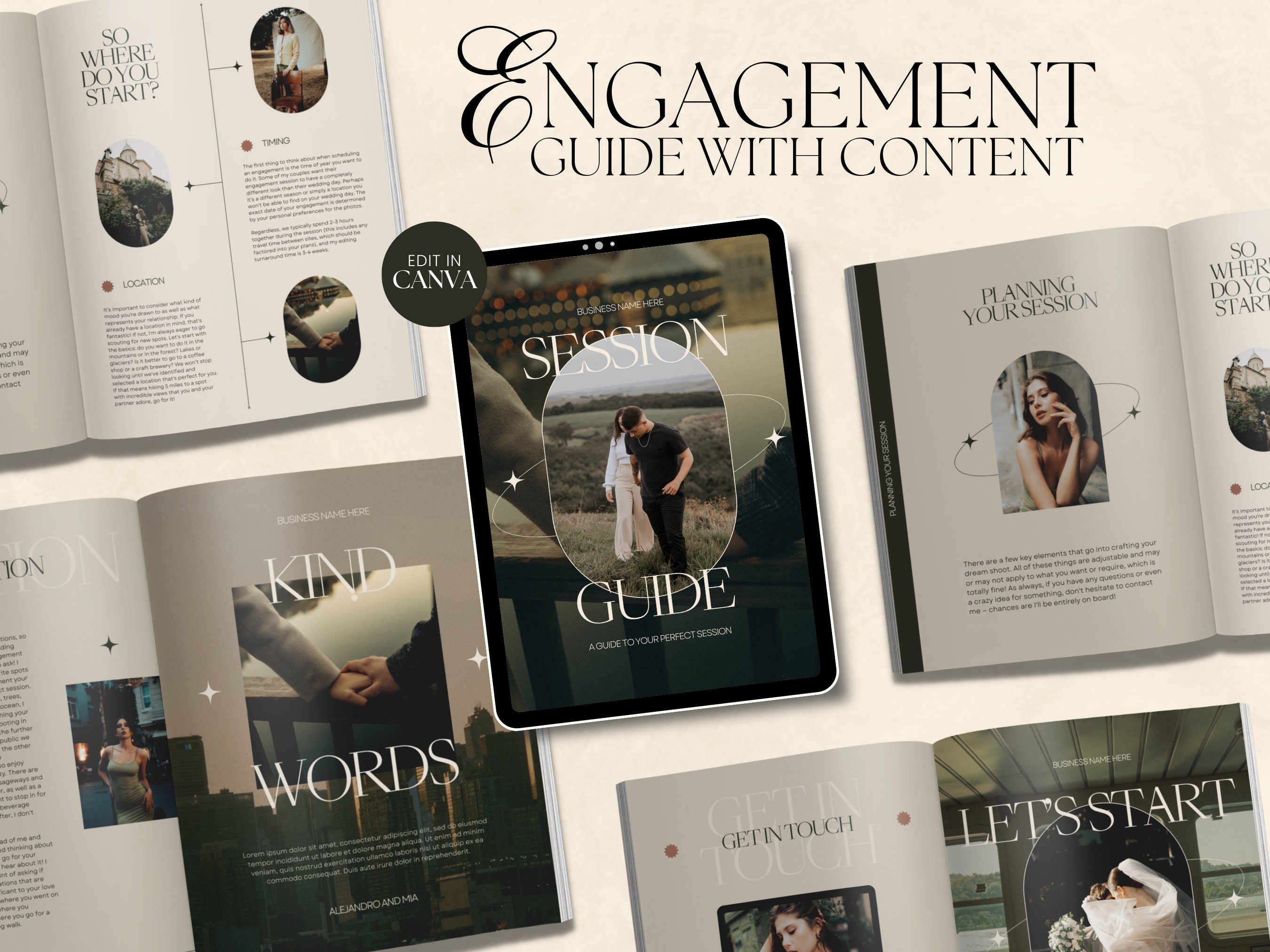 CANVA Modern Client Engagement Session Style Guide With Content, Pre ...