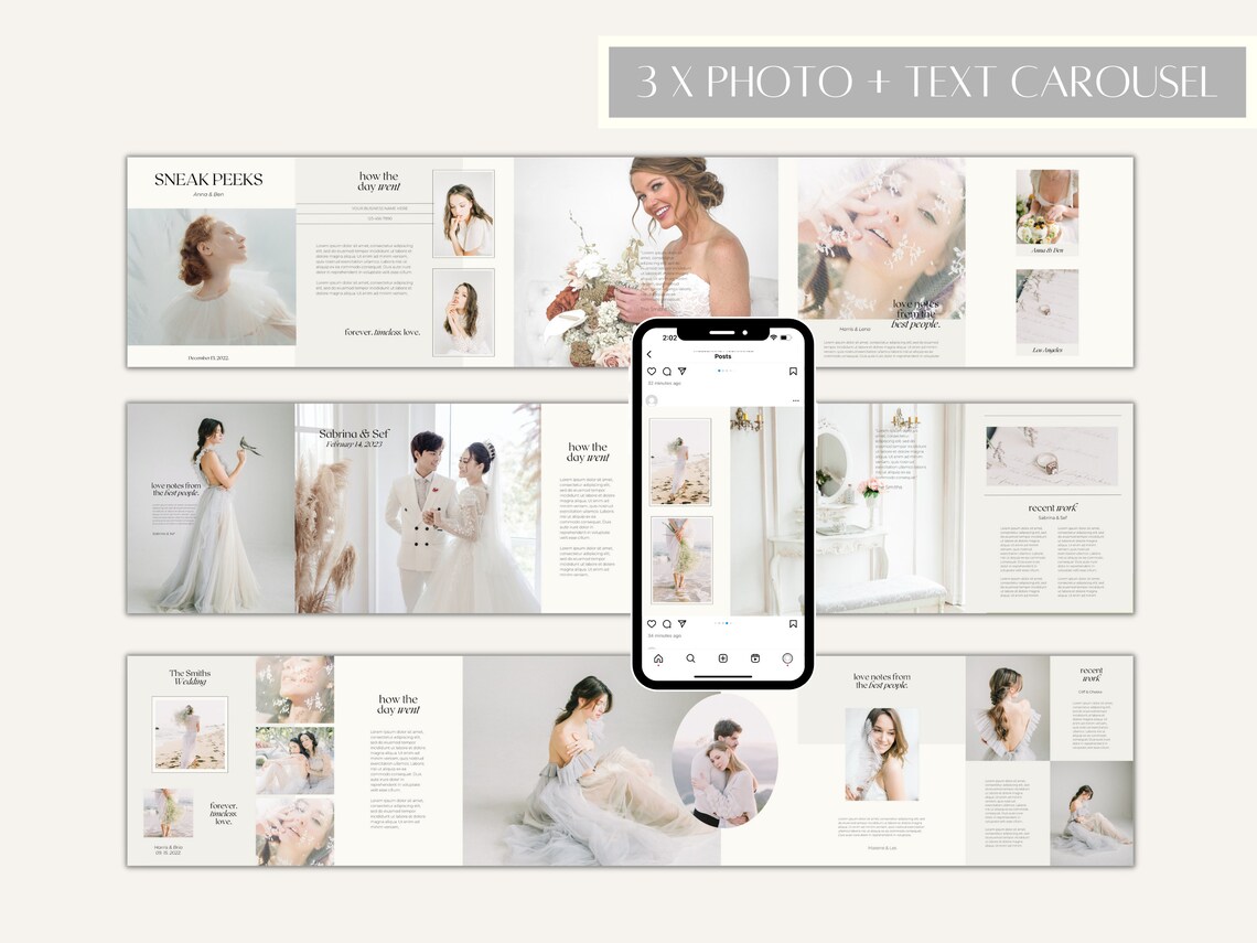 CANVA Modern Instagram Post Carousel, Editable IG Templates ...