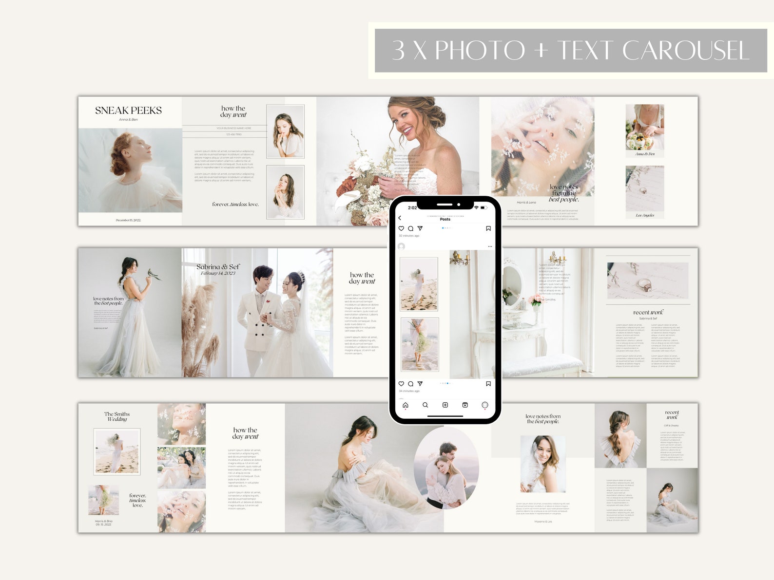 CANVA Modern Instagram Post Carousel, Editable IG Templates ...