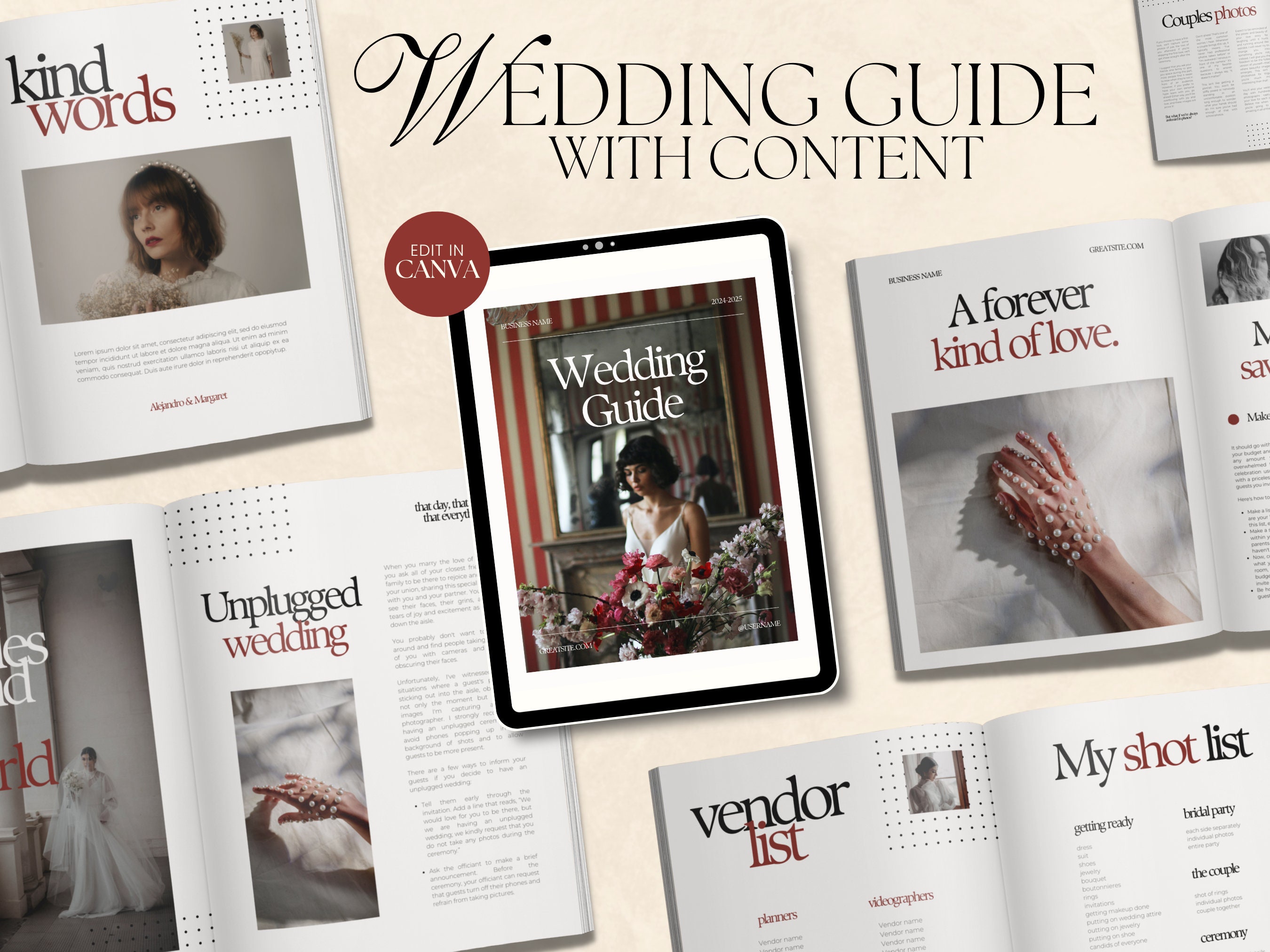 CANVA Modern Editorial Minimalist Wedding Photography Client Guide With ...