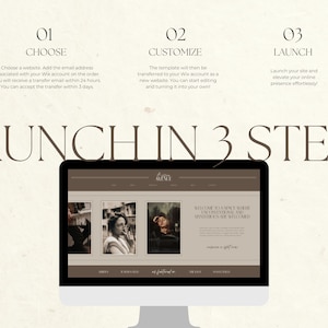 Wix Website Template for Wedding Photographer, Modern Luxe Brown ...