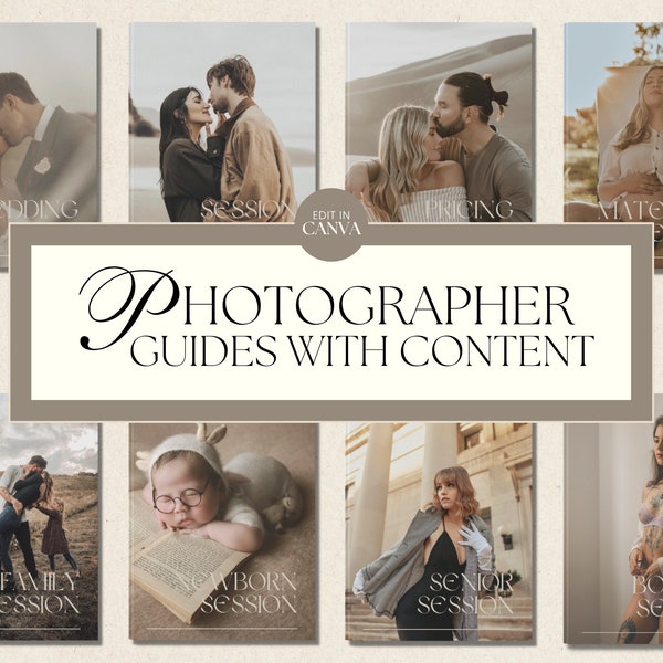 CANVA Modern Wedding Photography Client Guide With Content, Pre-written ...