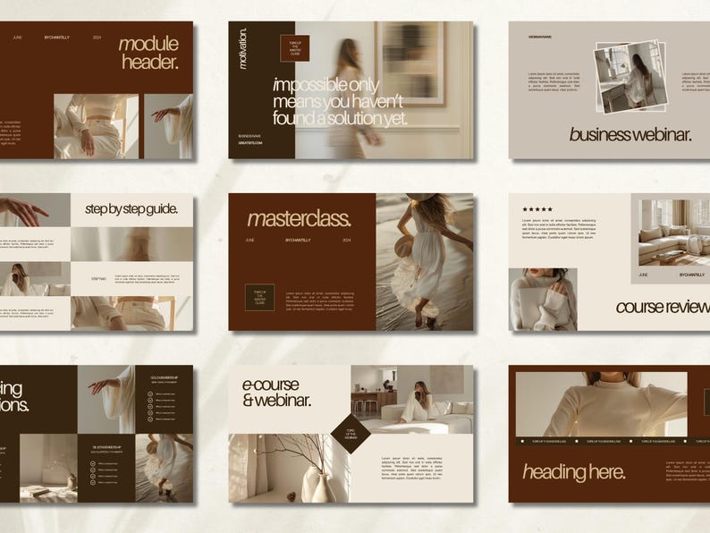 CANVA Business Life Coach Masterclass Template, Webinar Presentation, Online Course Creation ...